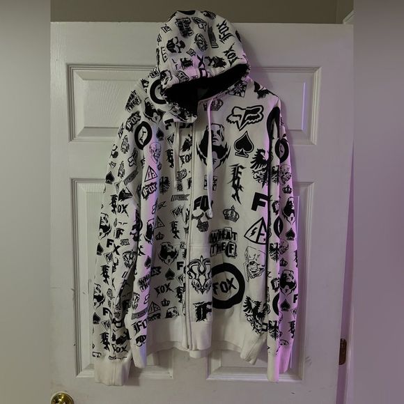 Fox | Jackets & Coats | Foxracing Zip Up Jacket All Over Print | Poshmark
